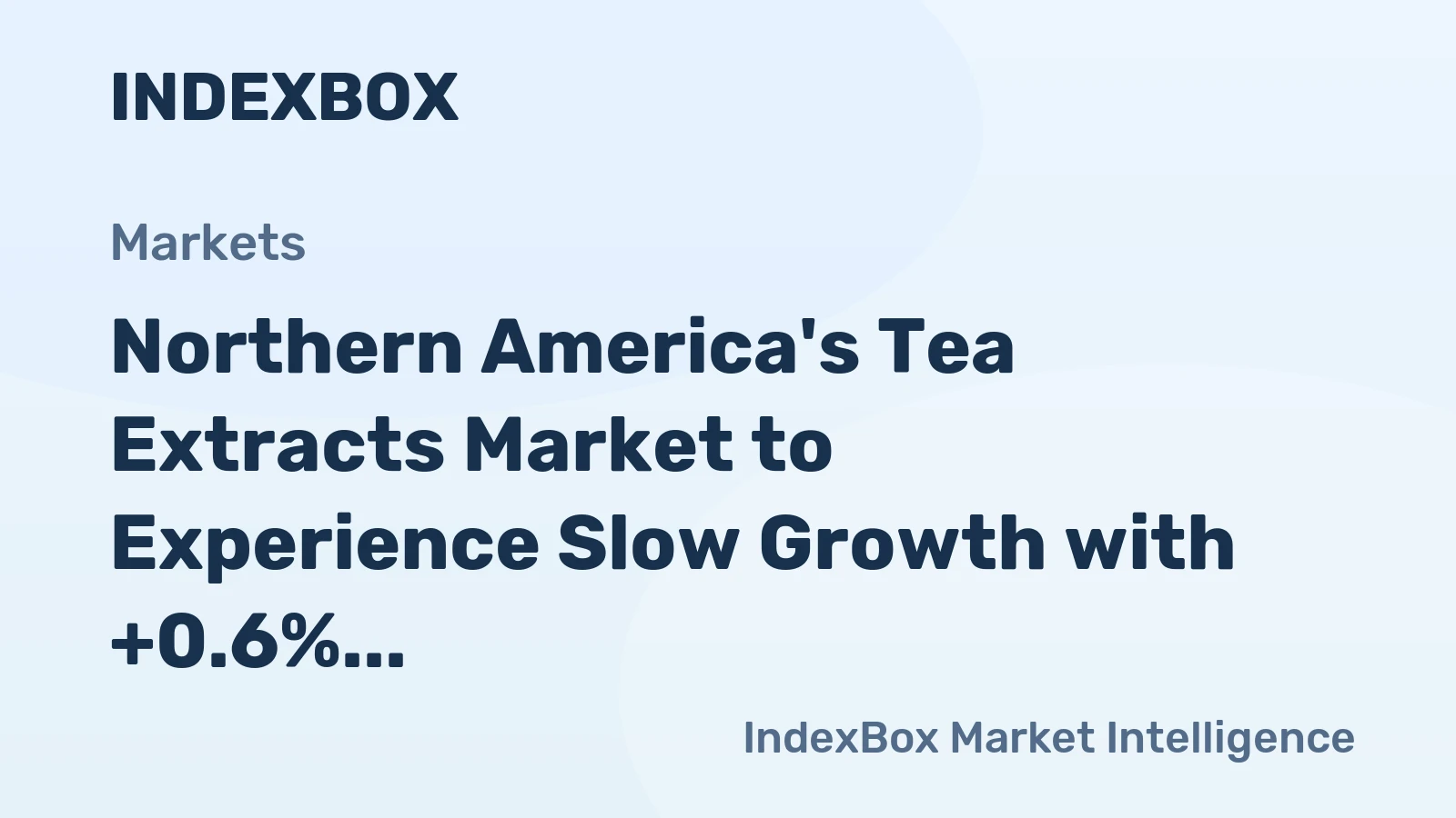 Northern America's Tea Extracts Market to Experience Slow Growth with +0.6% CAGR Over Next Decade