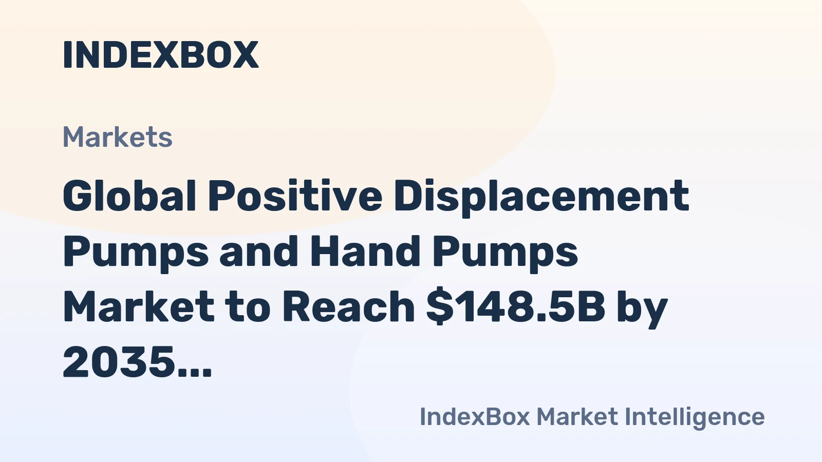 Global Positive Displacement Pumps and Hand Pumps Market to Reach $148.5B by 2035, with Expected CAGR of +2.2%