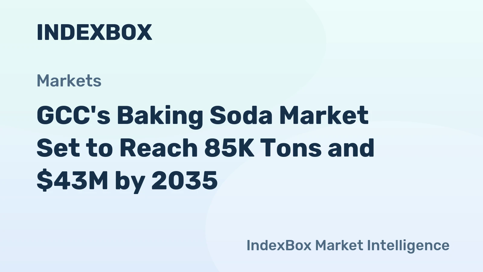 GCC's Baking Soda Market Set to Reach 85K Tons and $43M by 2035