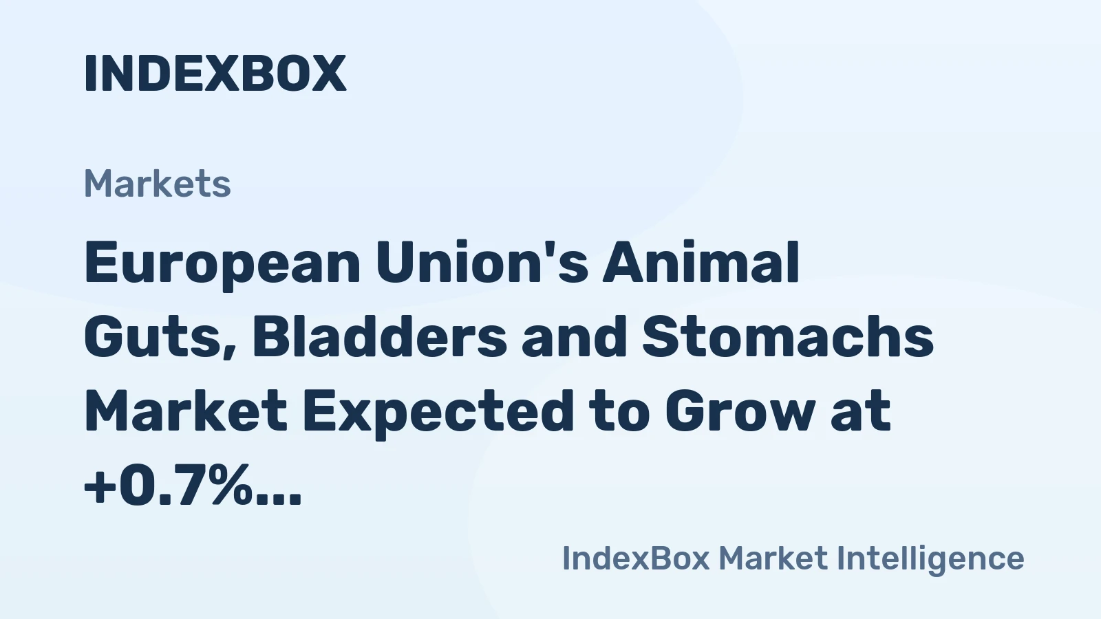 European Union's Animal Guts, Bladders and Stomachs Market Expected to Grow at +0.7% CAGR from 2024-2035