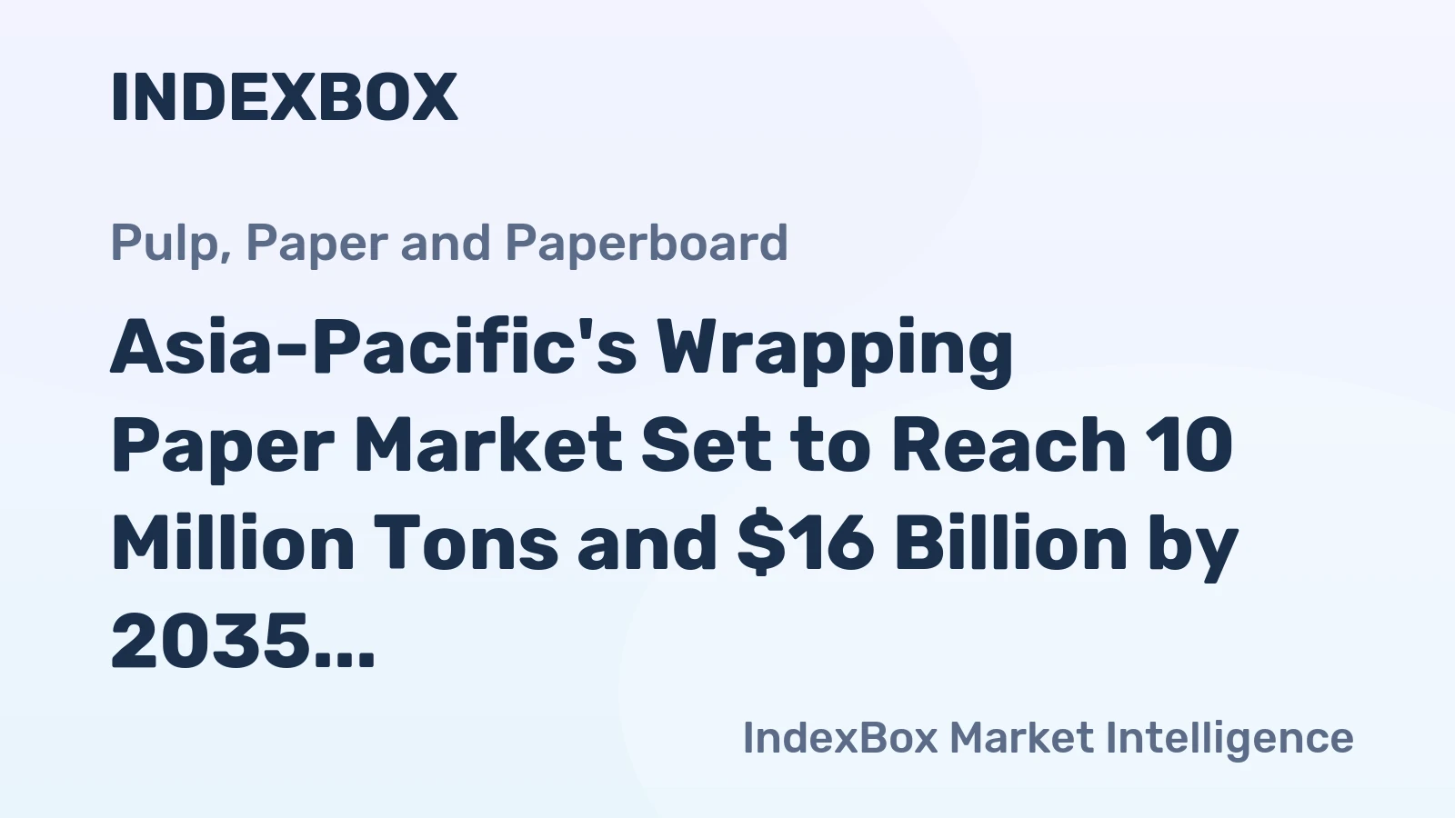 Asia-Pacific's Wrapping Paper Market Set to Reach 10 Million Tons and $16 Billion by 2035