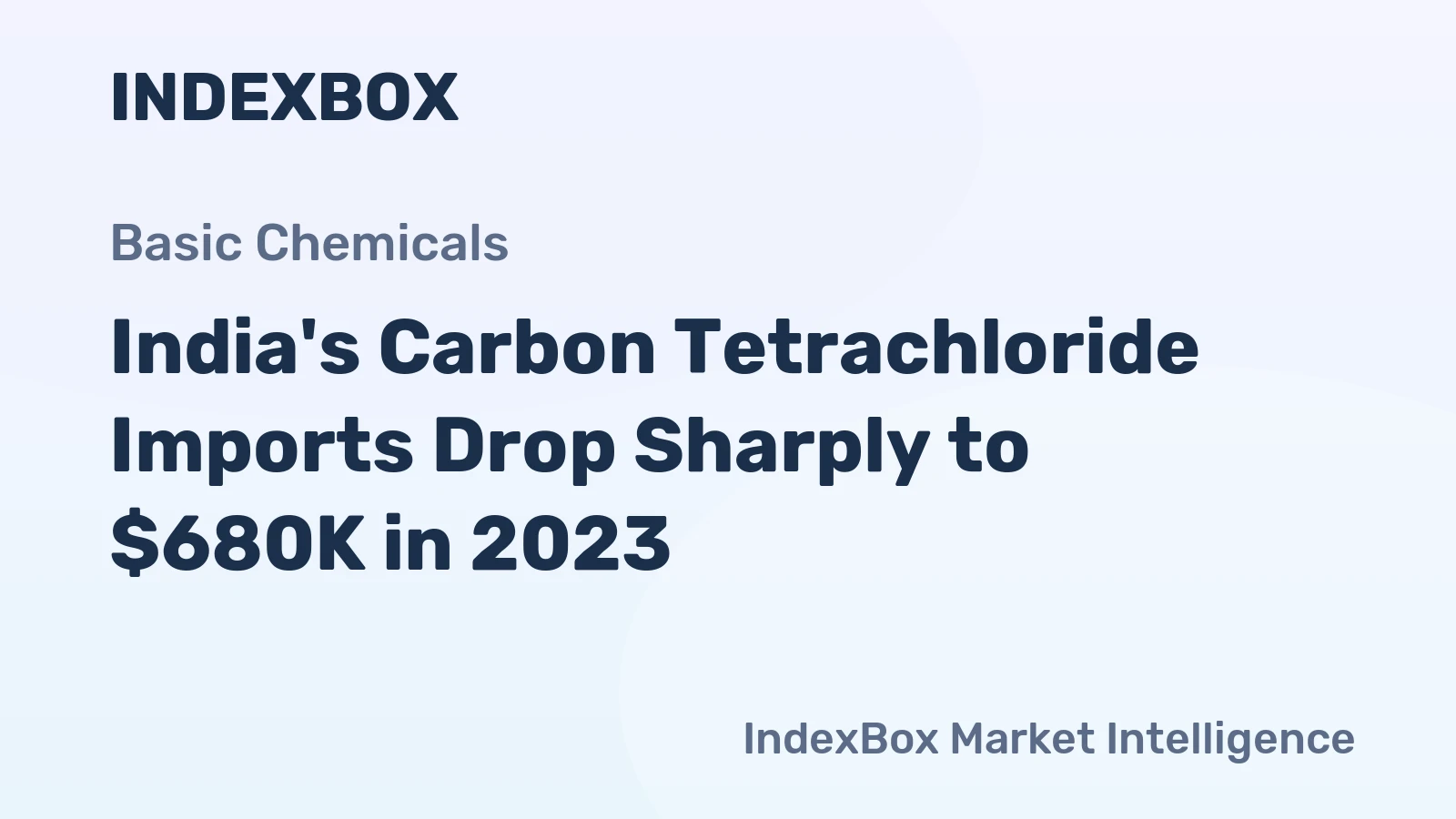 India's Carbon Tetrachloride Imports Drop Sharply to $680K in 2023