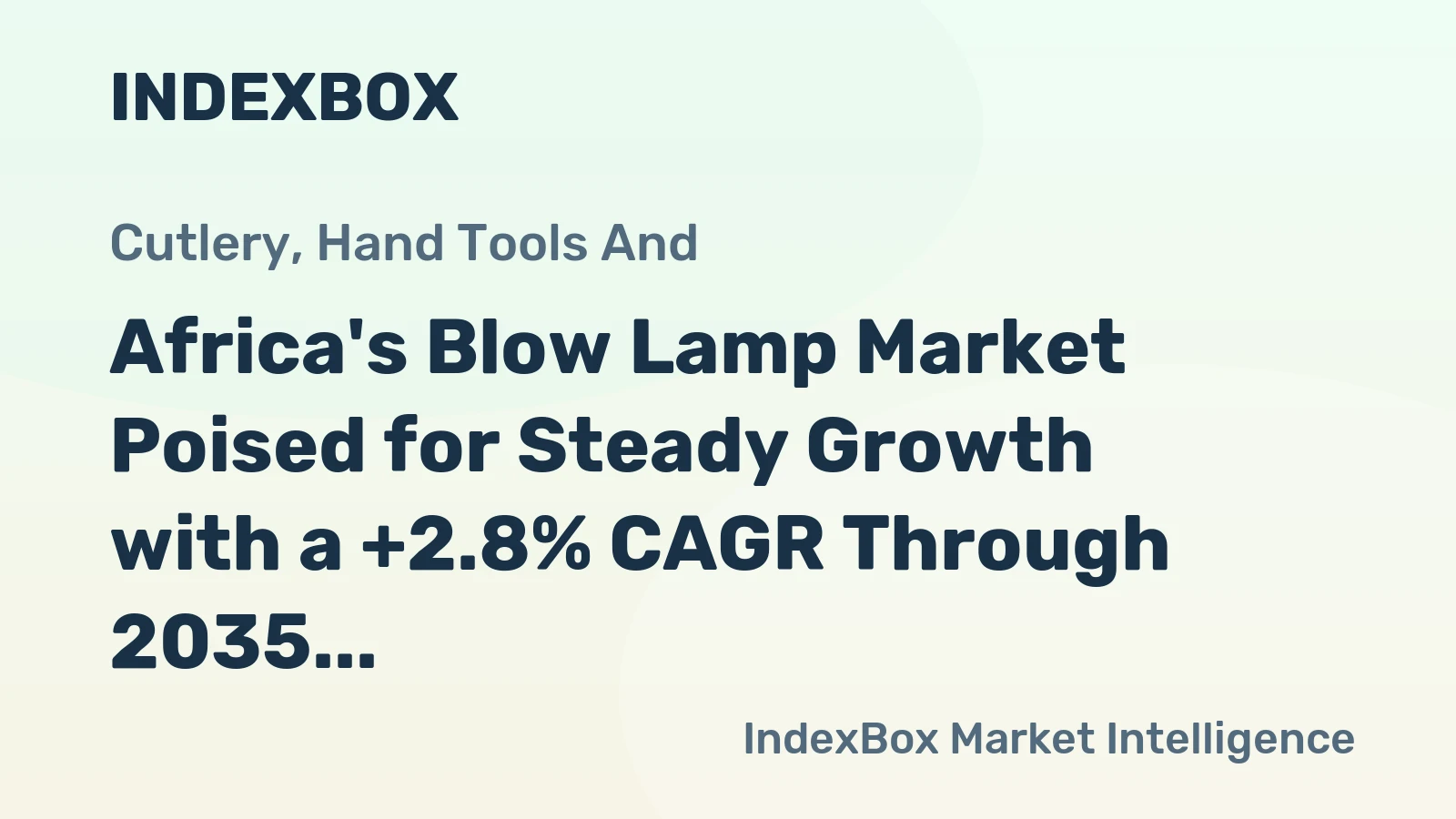Africa's Blow Lamp Market Poised for Steady Growth with a +2.8% CAGR Through 2035