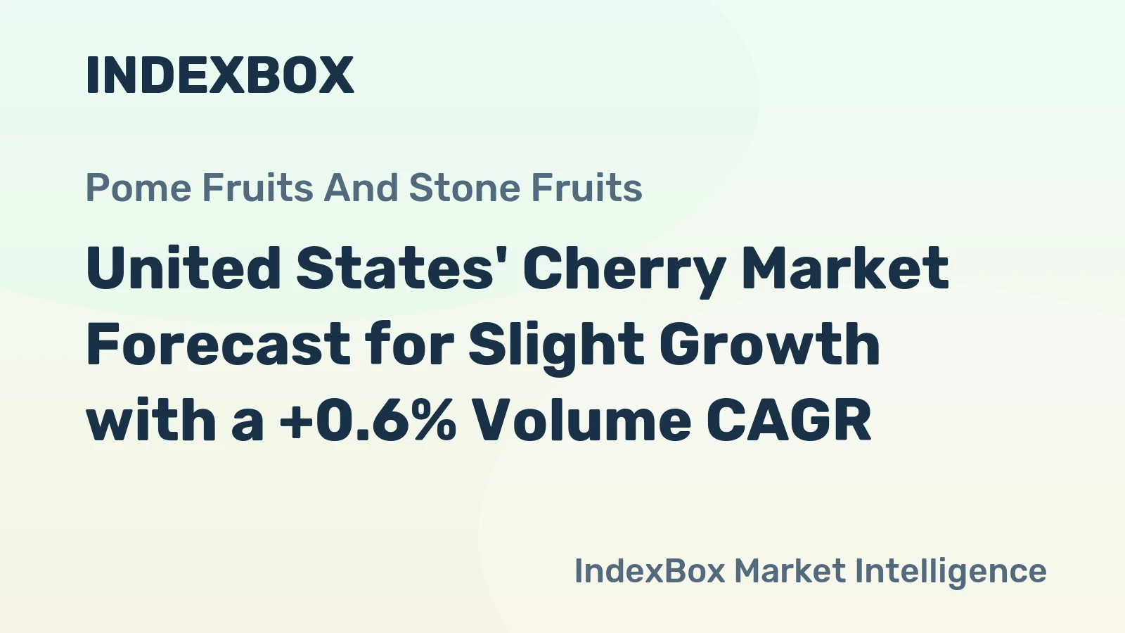 United States' Cherry Market Forecast for Slight Growth with a +0.6% Volume CAGR