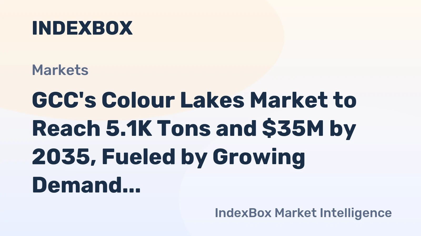 GCC's Colour Lakes Market to Reach 5.1K Tons and $35M by 2035, Fueled by Growing Demand
