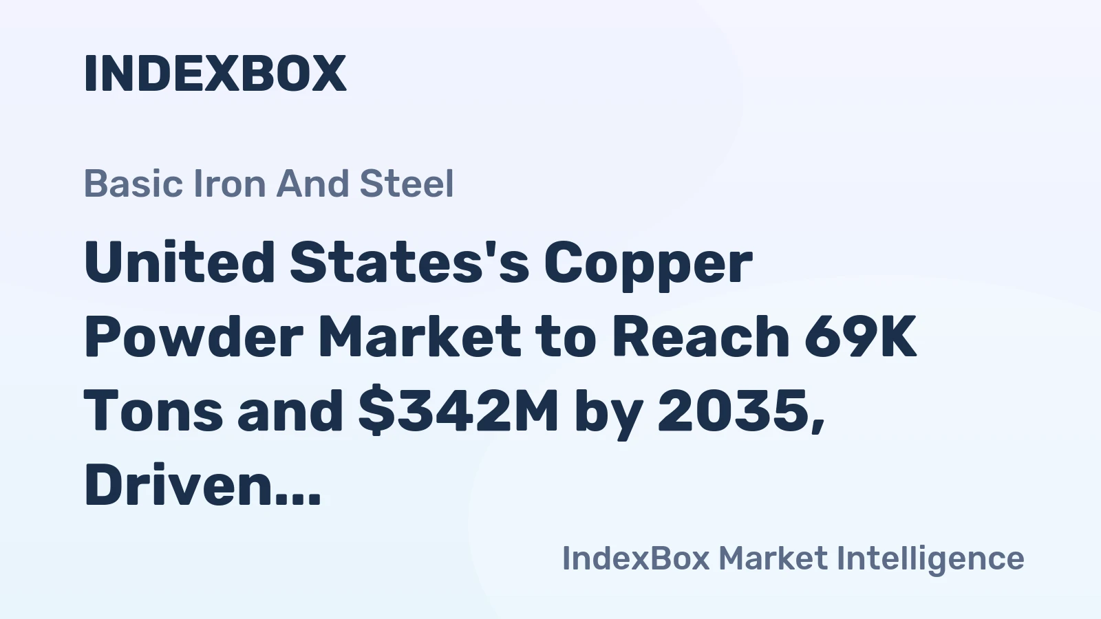 United States's Copper Powder Market to Reach 69K Tons and $342M by 2035, Driven by Rising Demand