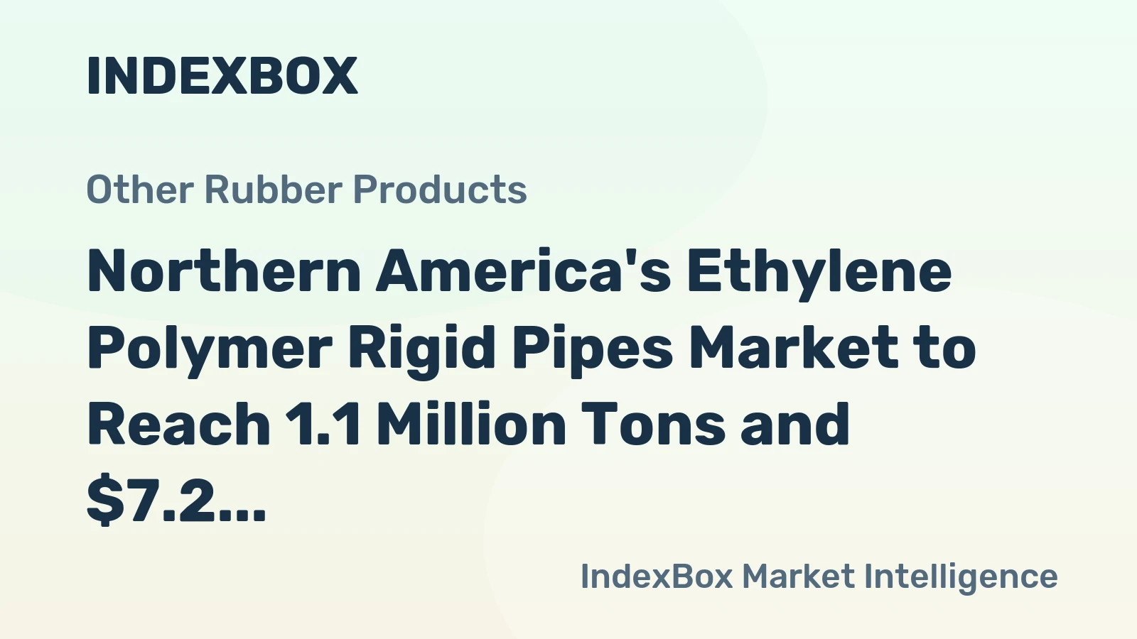 Northern America's Ethylene Polymer Rigid Pipes Market to Reach 1.1 Million Tons and $7.2 Billion by 2035