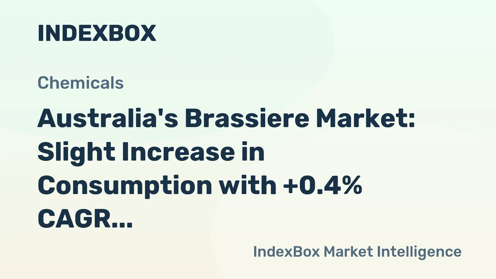 Australia's Brassiere Market: Slight Increase in Consumption with +0.4% CAGR Expected from 2024-2035
