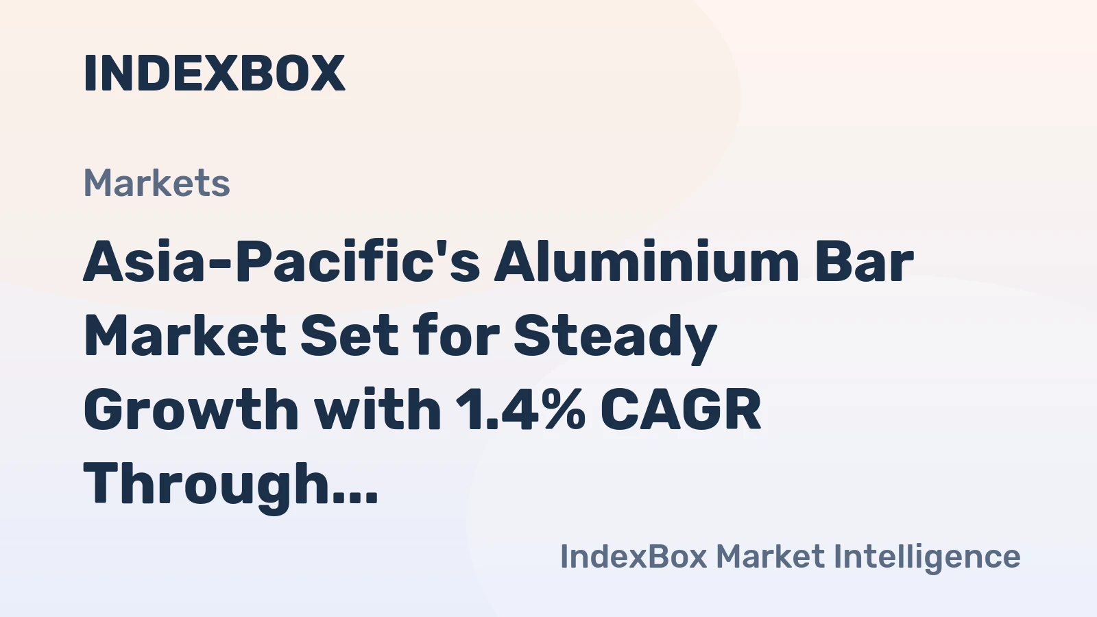 Asia-Pacific's Aluminium Bar Market Set for Steady Growth with 1.4% CAGR Through 2035