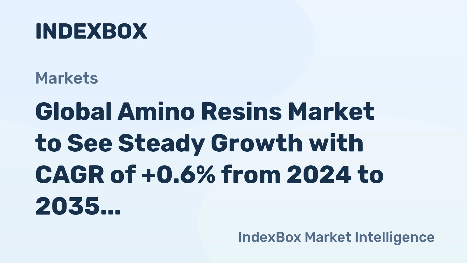 Global Amino Resins Market to See Steady Growth with CAGR of +0.6% from 2024 to 2035