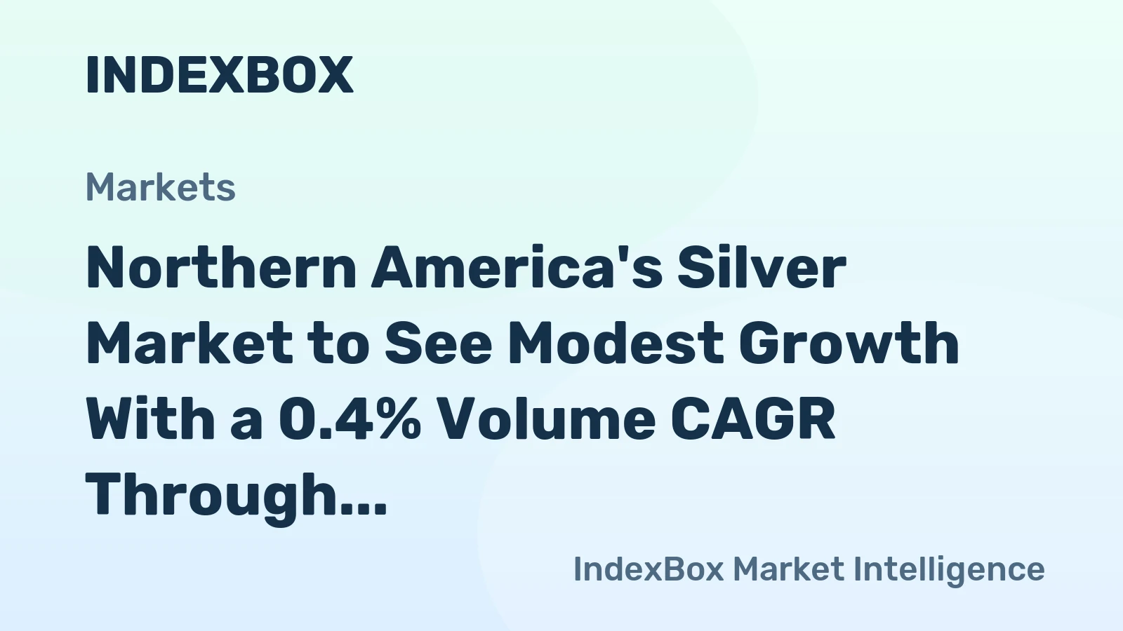 Northern America's Silver Market to See Modest Growth With a 0.4% Volume CAGR Through 2035