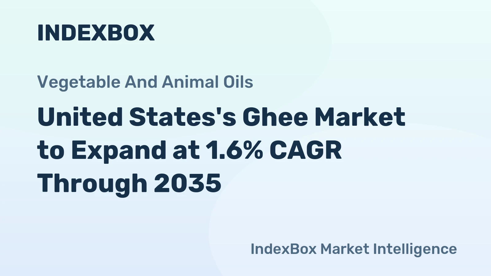United States's Ghee Market to Expand at 1.6% CAGR Through 2035