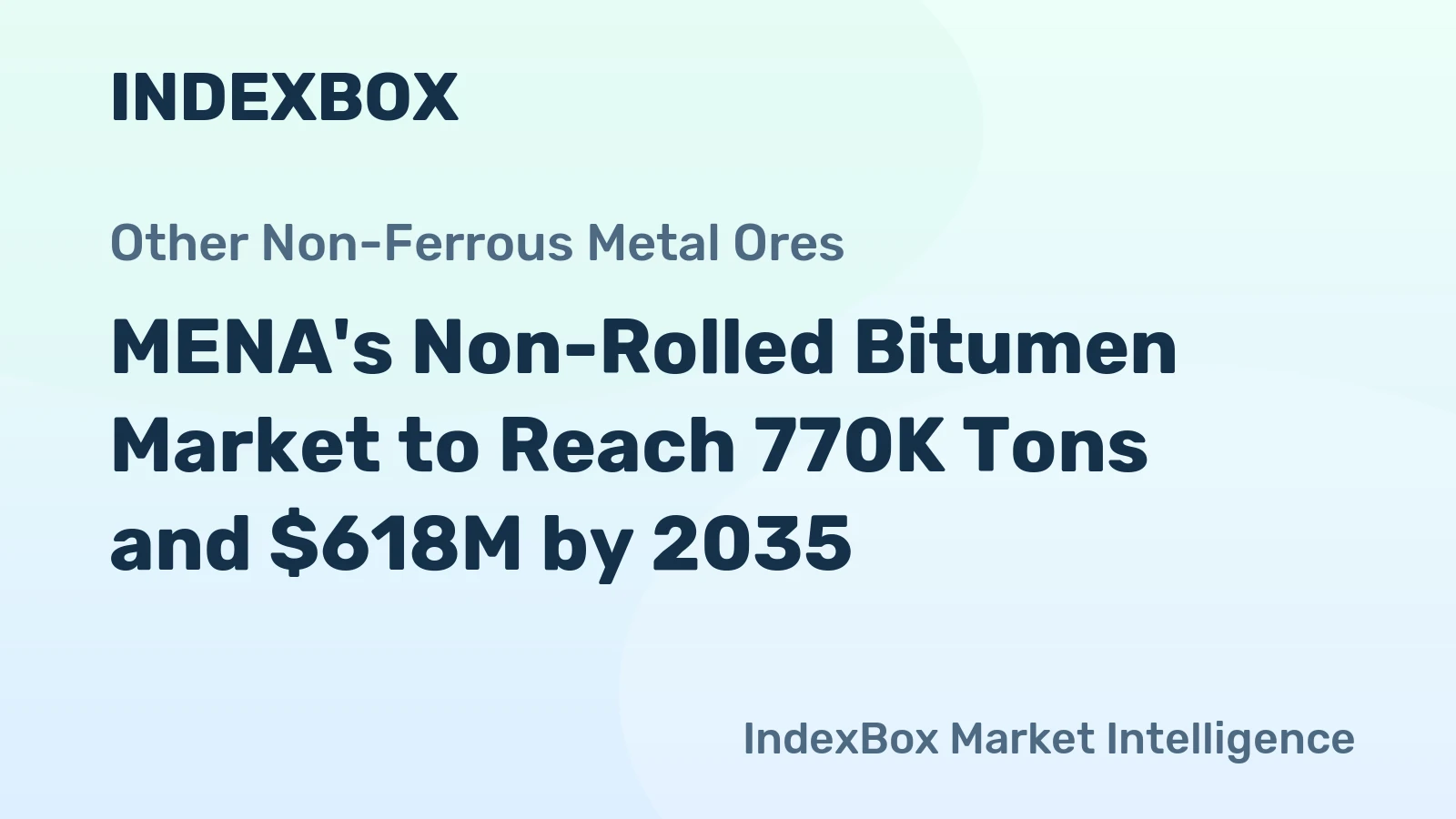 MENA's Non-Rolled Bitumen Market to Reach 770K Tons and $618M by 2035