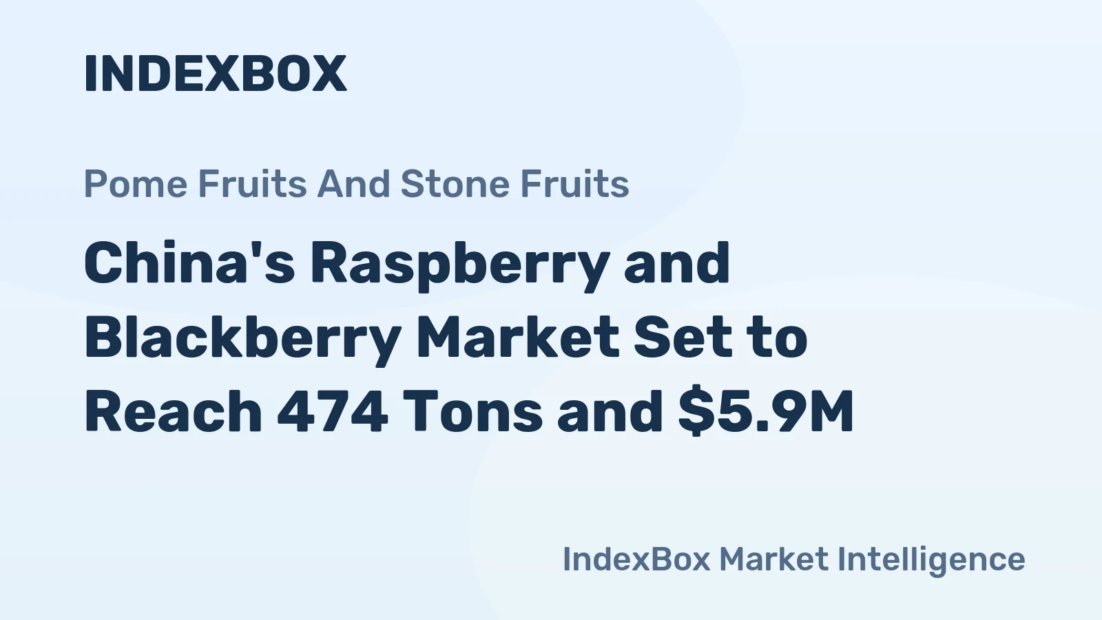 China's Raspberry and Blackberry Market Set to Reach 474 Tons and $5.9M
