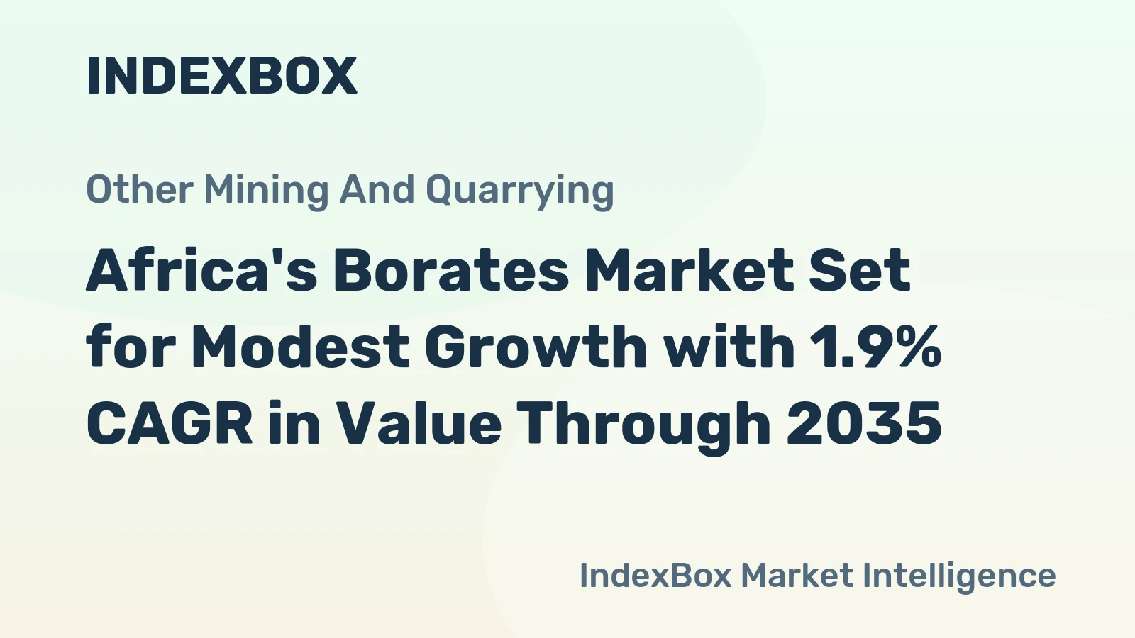 Africa's Borates Market Set for Modest Growth with 1.9% CAGR in Value Through 2035