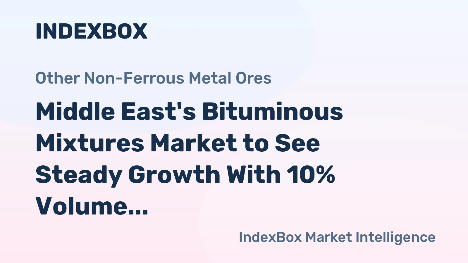 Middle East's Bituminous Mixtures Market to See Steady Growth With 10% Volume CAGR Through 2035