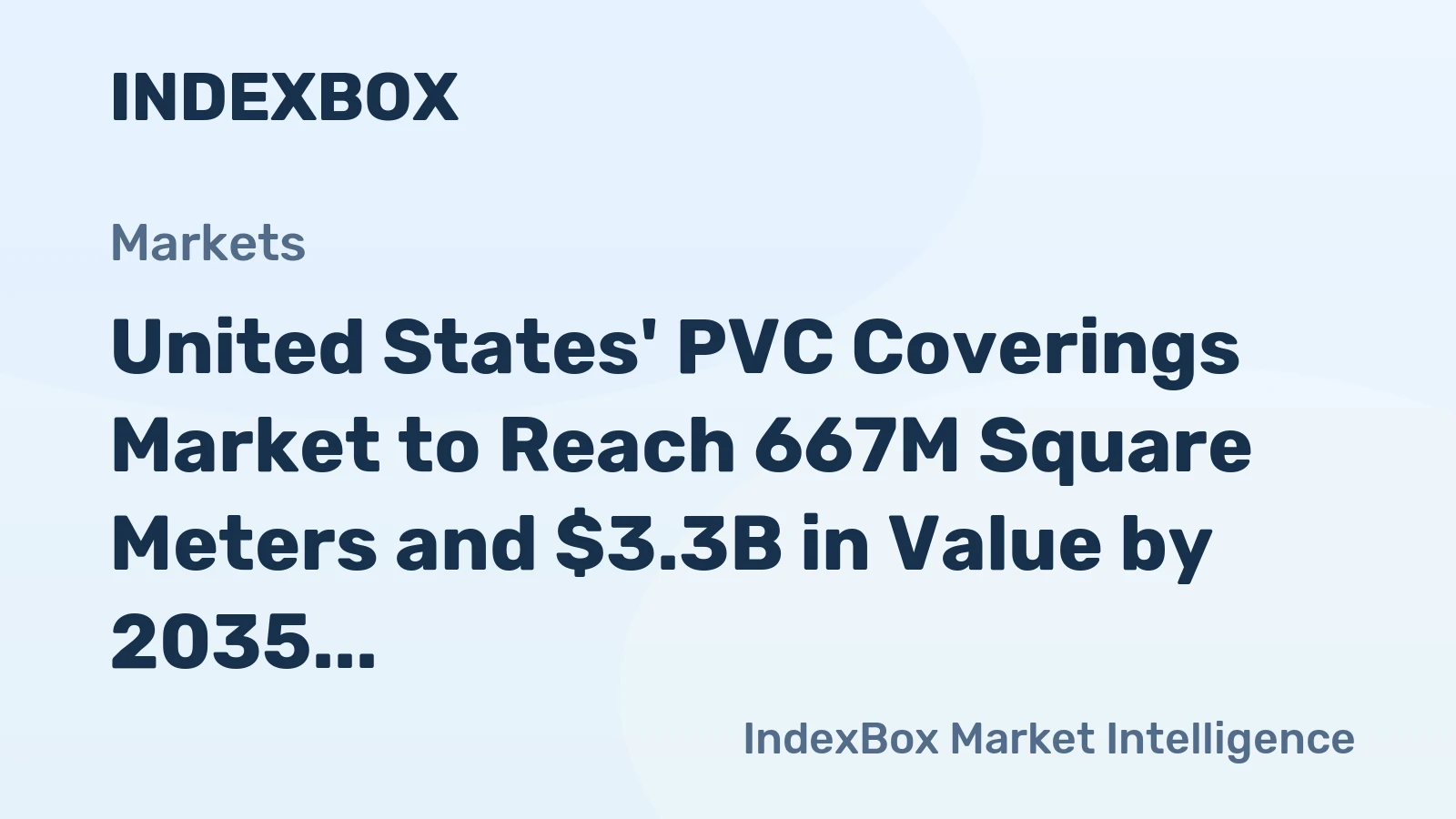 United States' PVC Coverings Market to Reach 667M Square Meters and $3.3B in Value by 2035