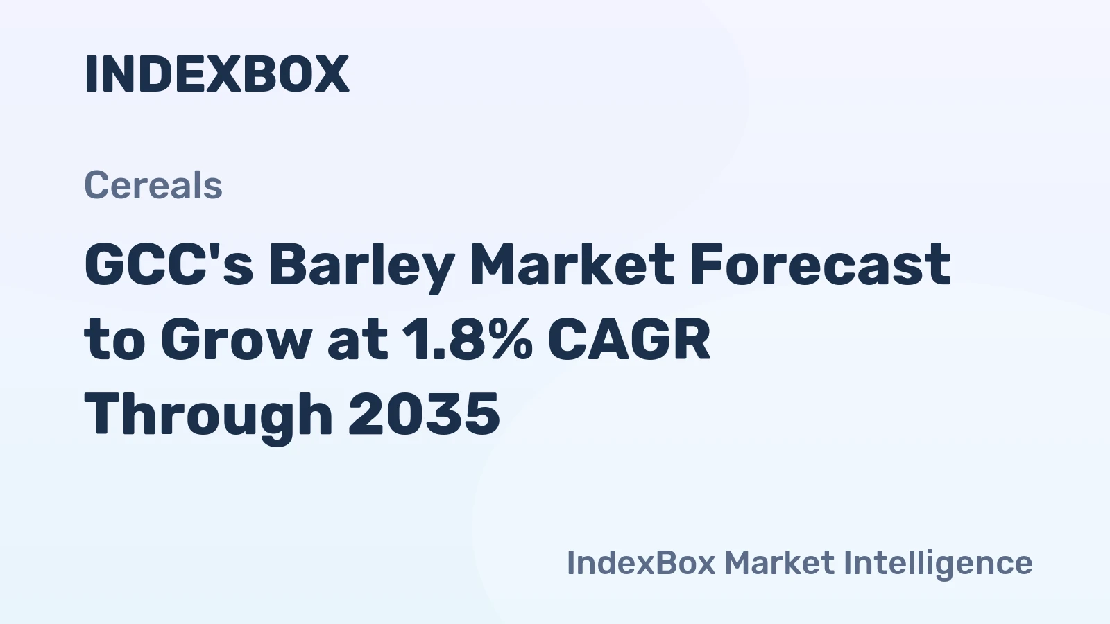 GCC's Barley Market Forecast to Grow at 1.8% CAGR Through 2035