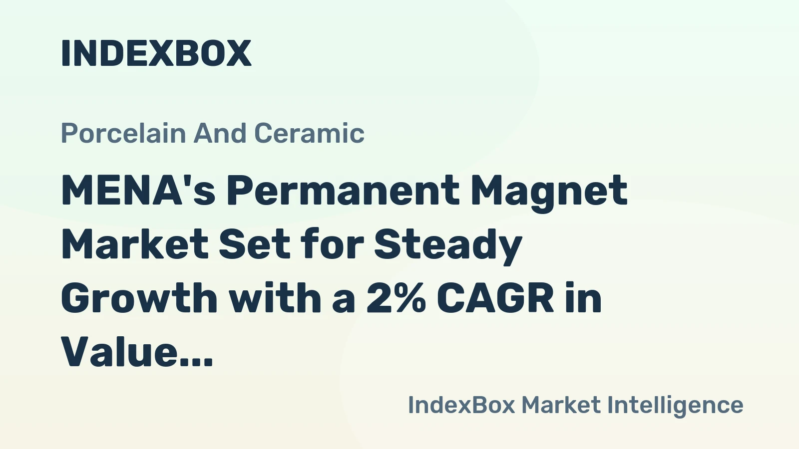 MENA's Permanent Magnet Market Set for Steady Growth with a 2% CAGR in Value Through 2035