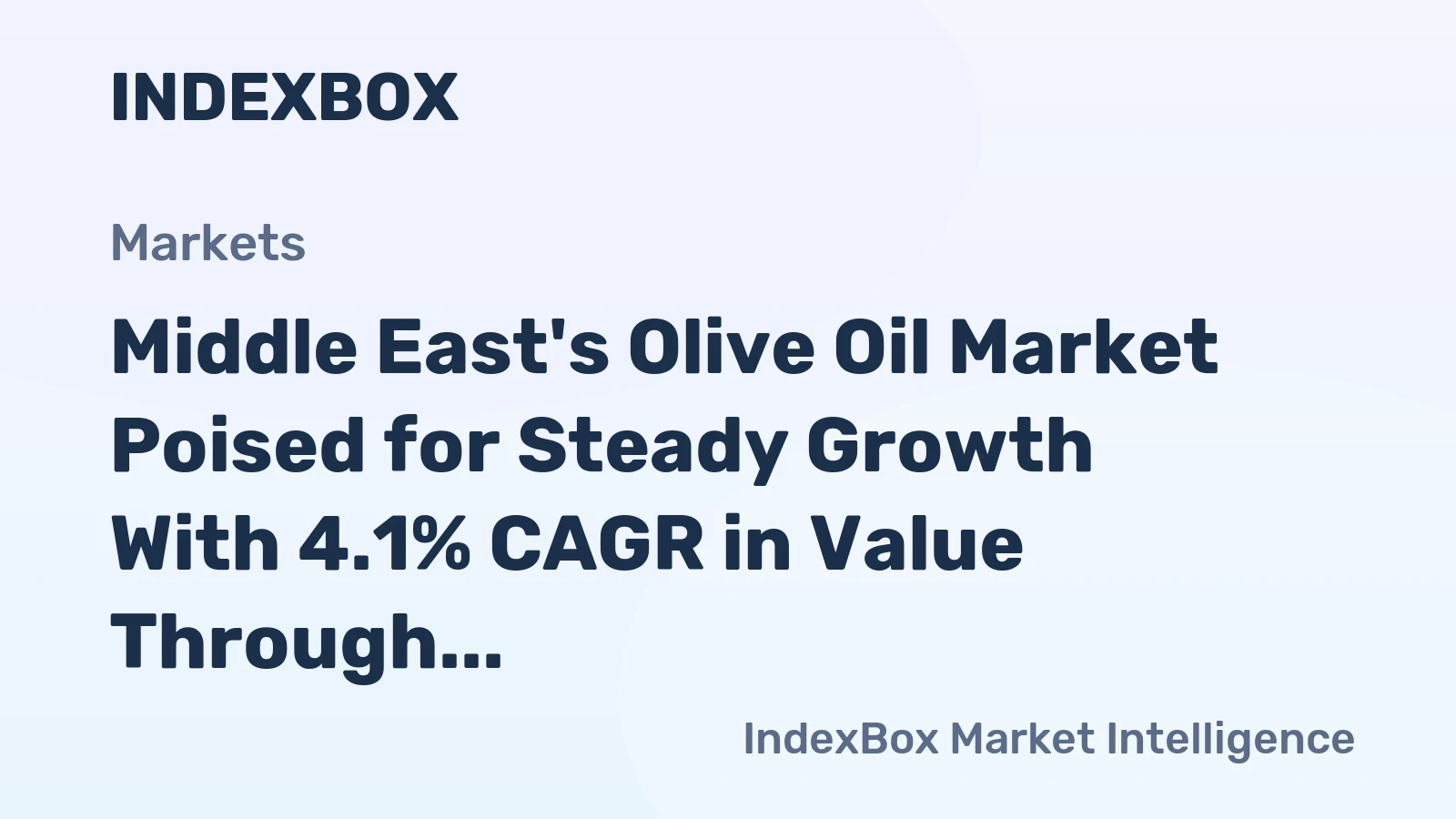 Middle East's Olive Oil Market Poised for Steady Growth With 4.1% CAGR in Value Through 2035