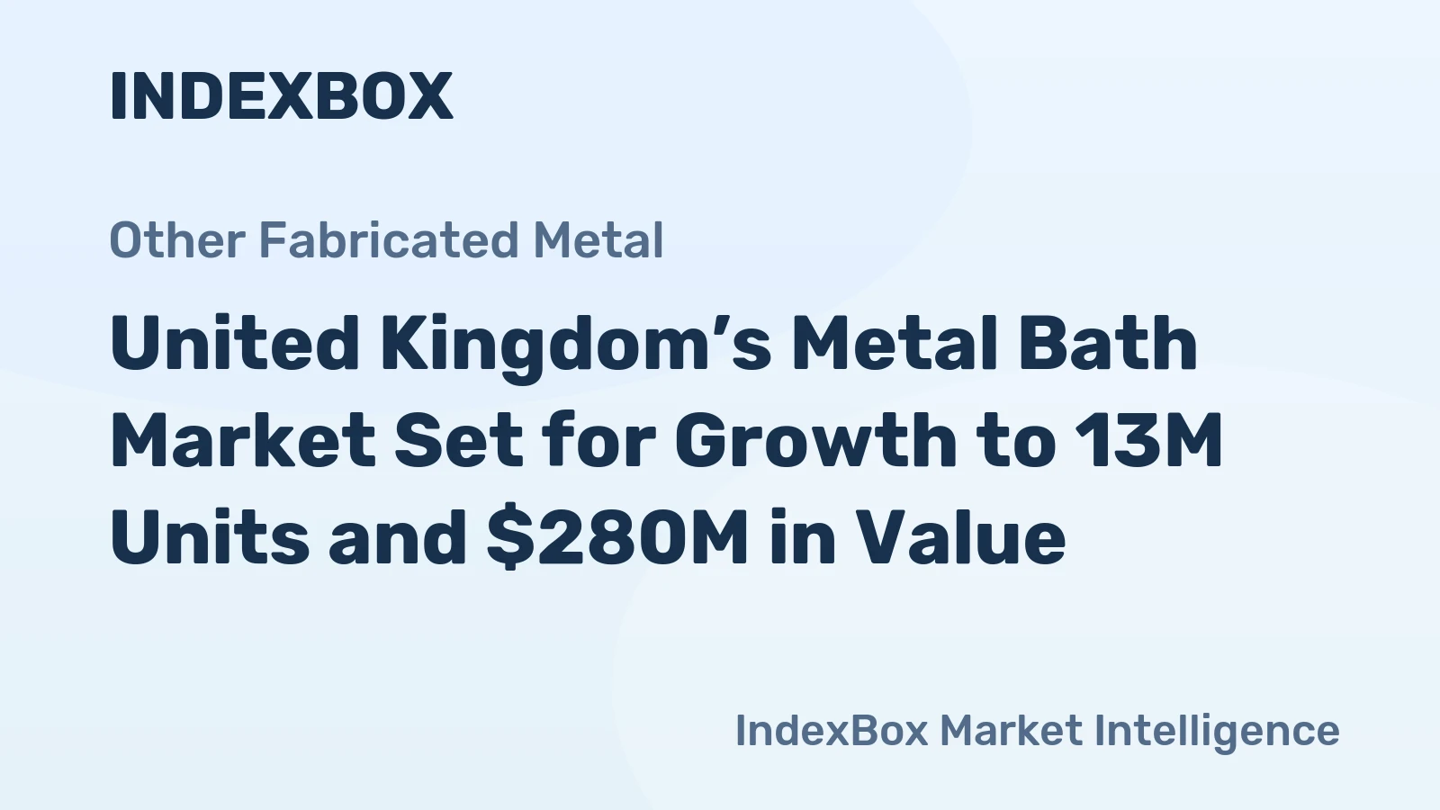 United Kingdom’s Metal Bath Market Set for Growth to 13M Units and $280M in Value