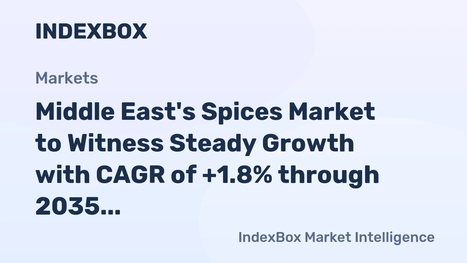 Middle East's Spices Market to Witness Steady Growth with CAGR of +1.8% through 2035