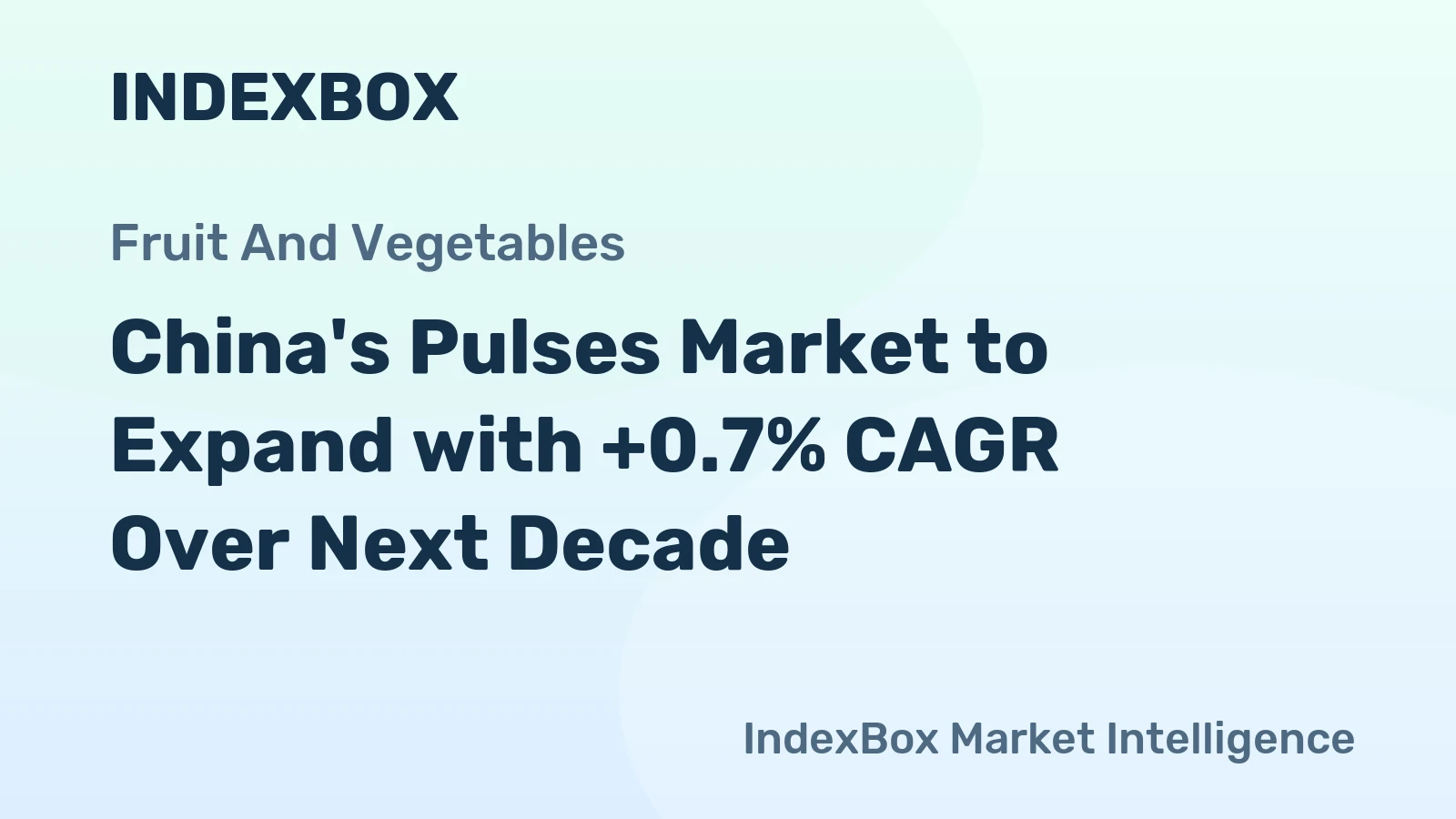 China's Pulses Market to Expand with +0.7% CAGR Over Next Decade