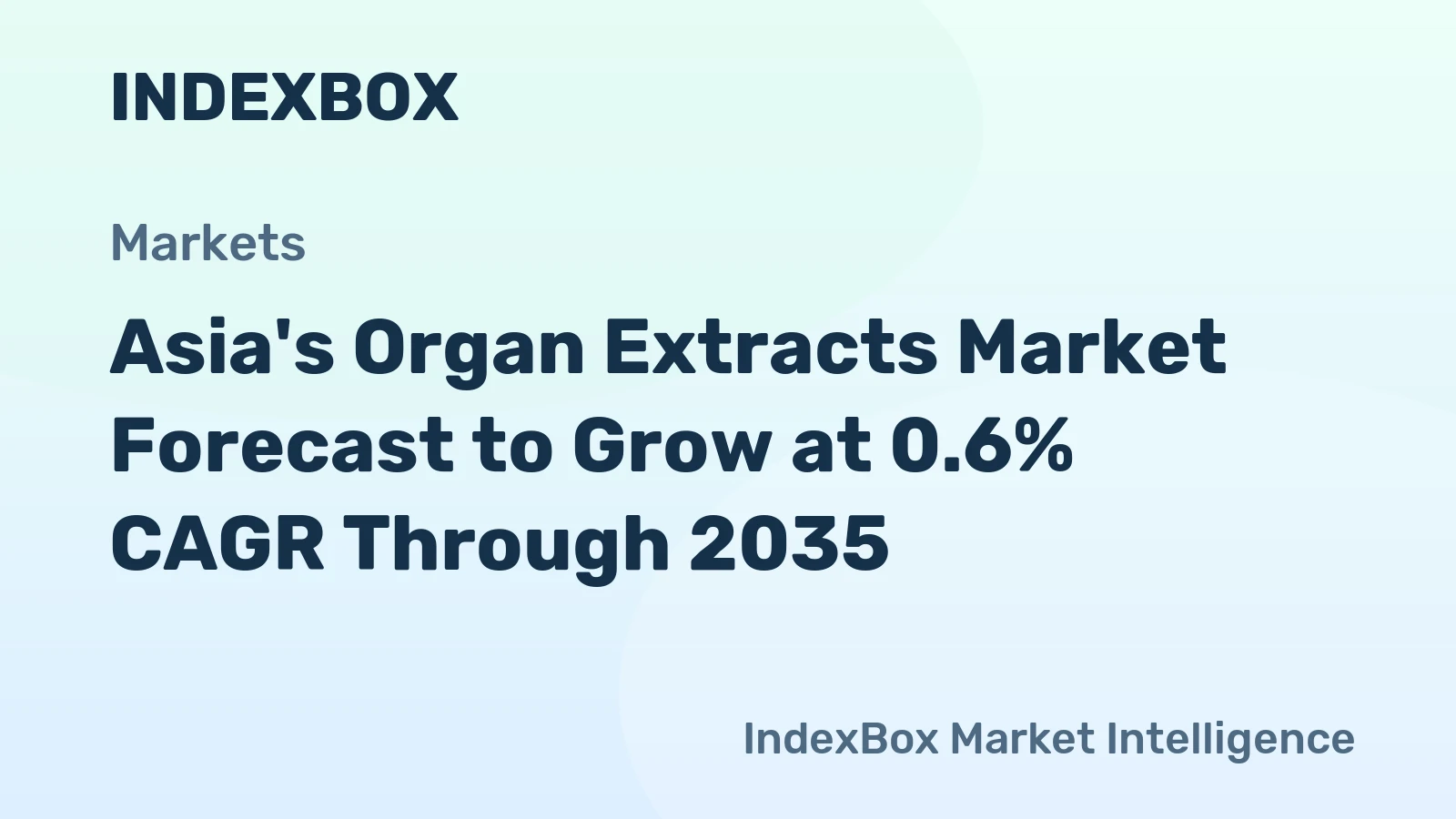 Asia's Organ Extracts Market Forecast to Grow at 0.6% CAGR Through 2035