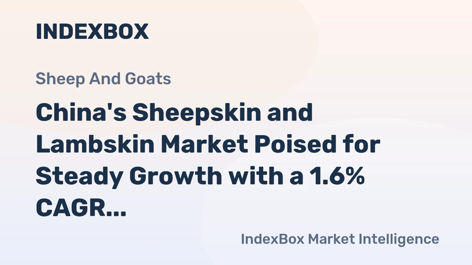 China's Sheepskin and Lambskin Market Poised for Steady Growth with a 1.6% CAGR