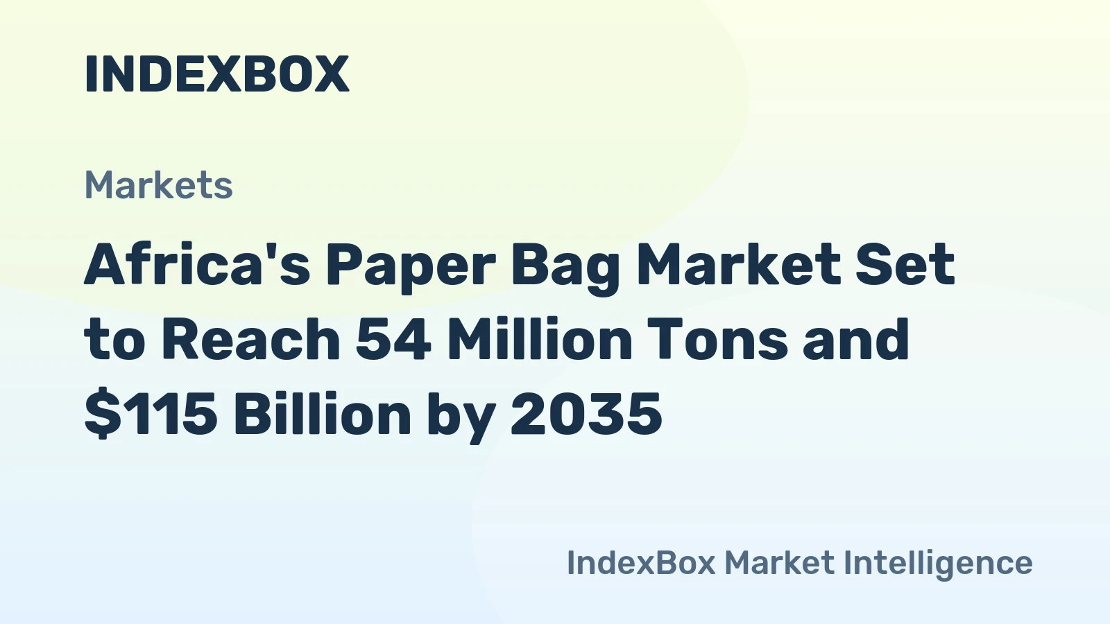 Africa's Paper Bag Market Set to Reach 54 Million Tons and $115 Billion by 2035