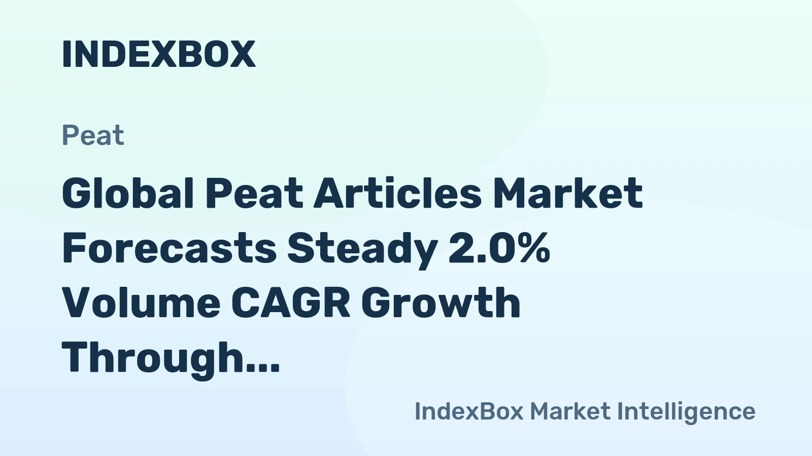 Global Peat Articles Market Forecasts Steady 2.0% Volume CAGR Growth Through 2035