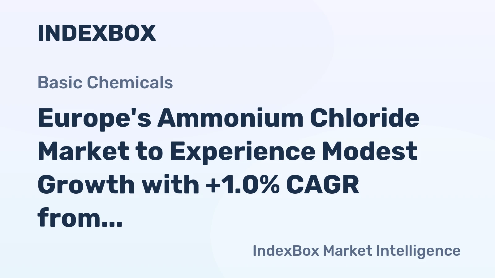 Europe's Ammonium Chloride Market to Experience Modest Growth with +1.0% CAGR from 2024 to 2035