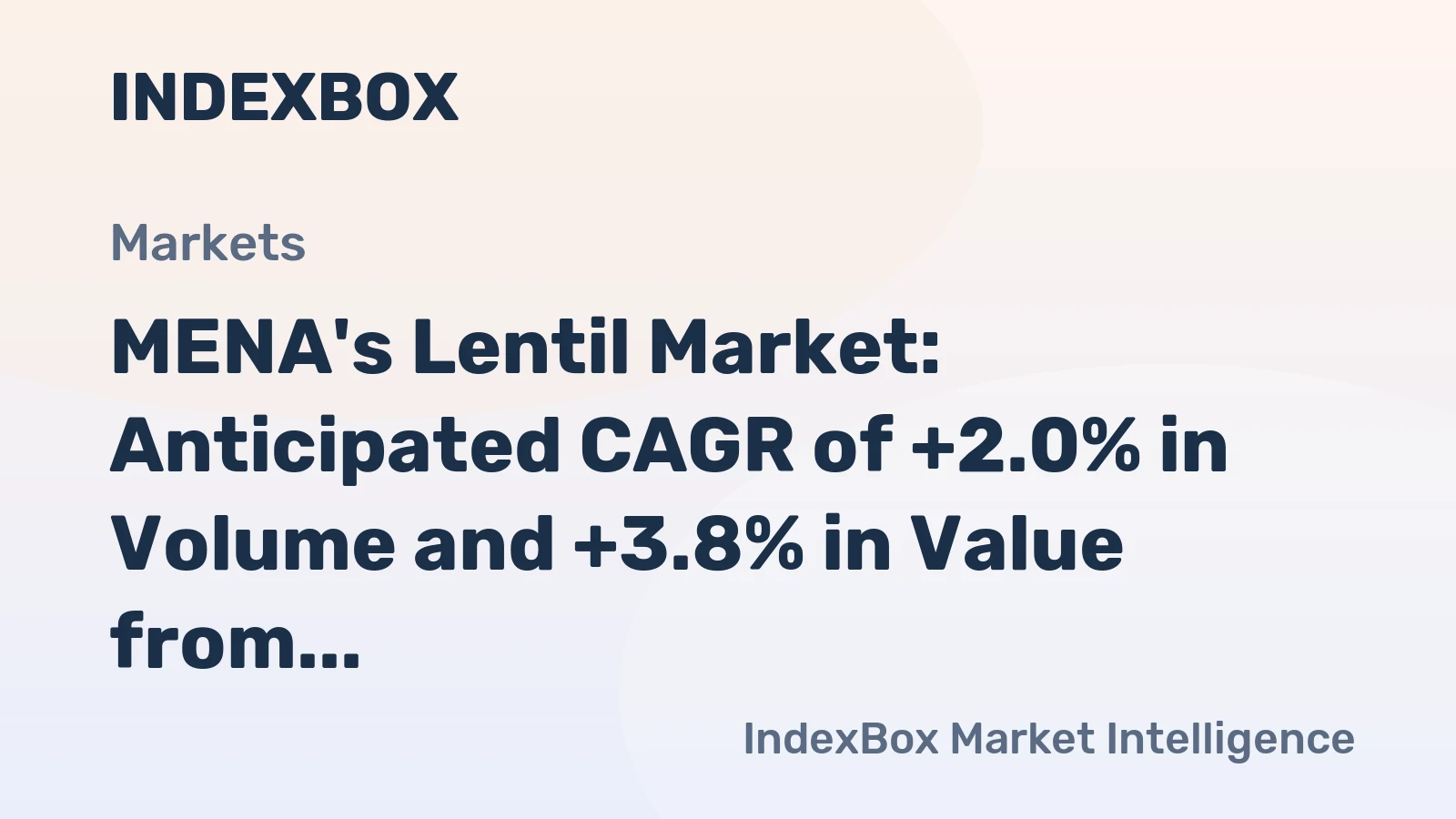 MENA's Lentil Market: Anticipated CAGR of +2.0% in Volume and +3.8% in Value from 2024 to 2035