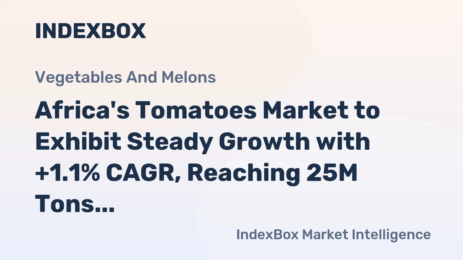 Africa's Tomatoes Market to Exhibit Steady Growth with +1.1% CAGR, Reaching 25M Tons by 2035