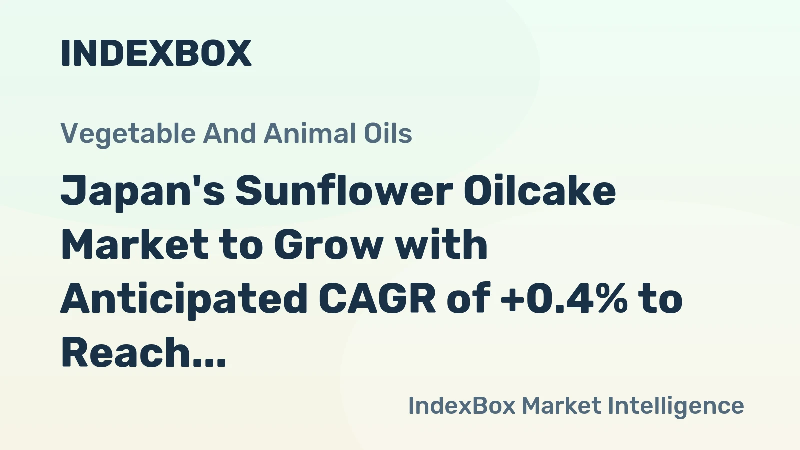 Japan's Sunflower Oilcake Market to Grow with Anticipated CAGR of +0.4% to Reach $7.1B by 2035