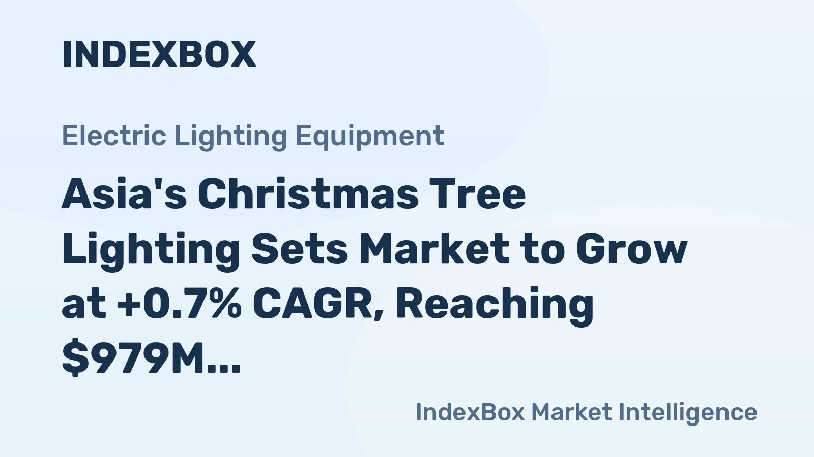 Asia's Christmas Tree Lighting Sets Market to Grow at +0.7% CAGR, Reaching $979M by 2035