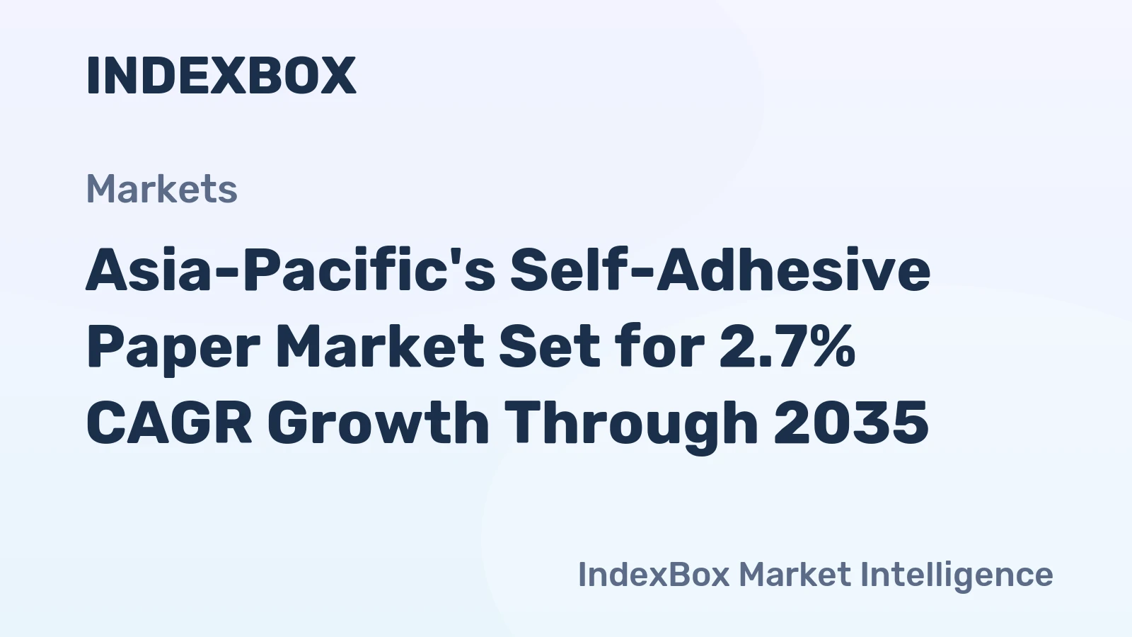 Asia-Pacific's Self-Adhesive Paper Market Set for 2.7% CAGR Growth Through 2035