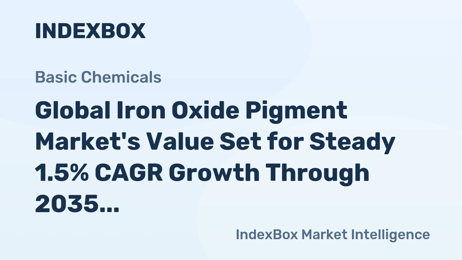Global Iron Oxide Pigment Market's Value Set for Steady 1.5% CAGR Growth Through 2035