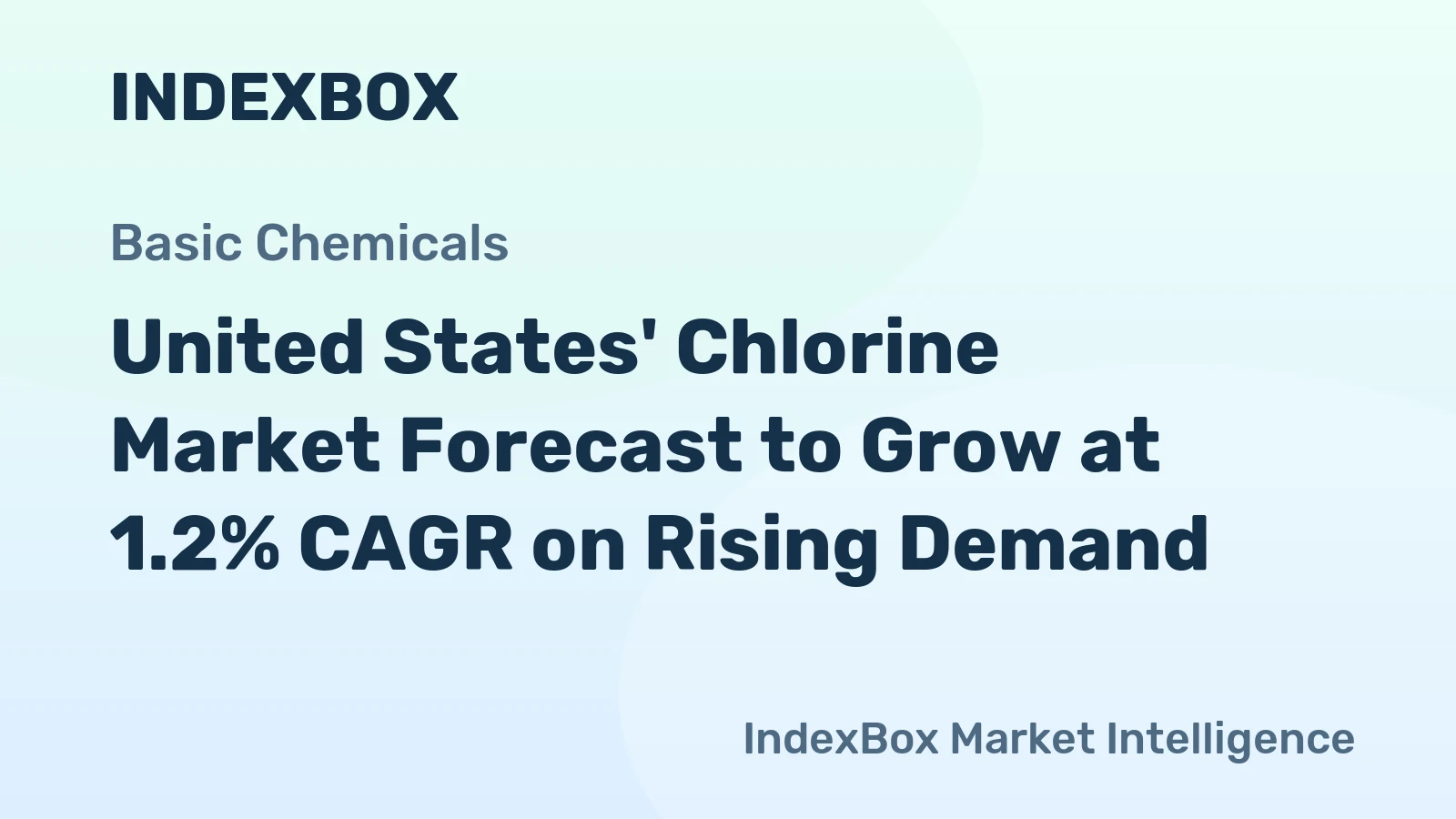 United States' Chlorine Market Forecast to Grow at 1.2% CAGR on Rising Demand