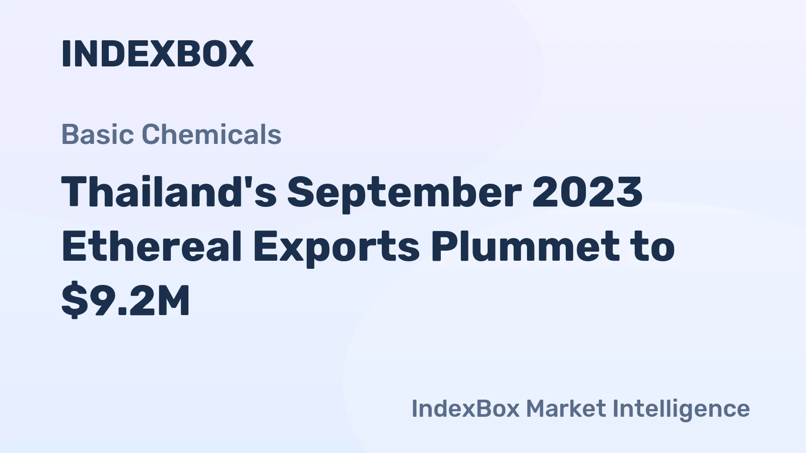 Thailand's September 2023 Ethereal Exports Plummet to $9.2M