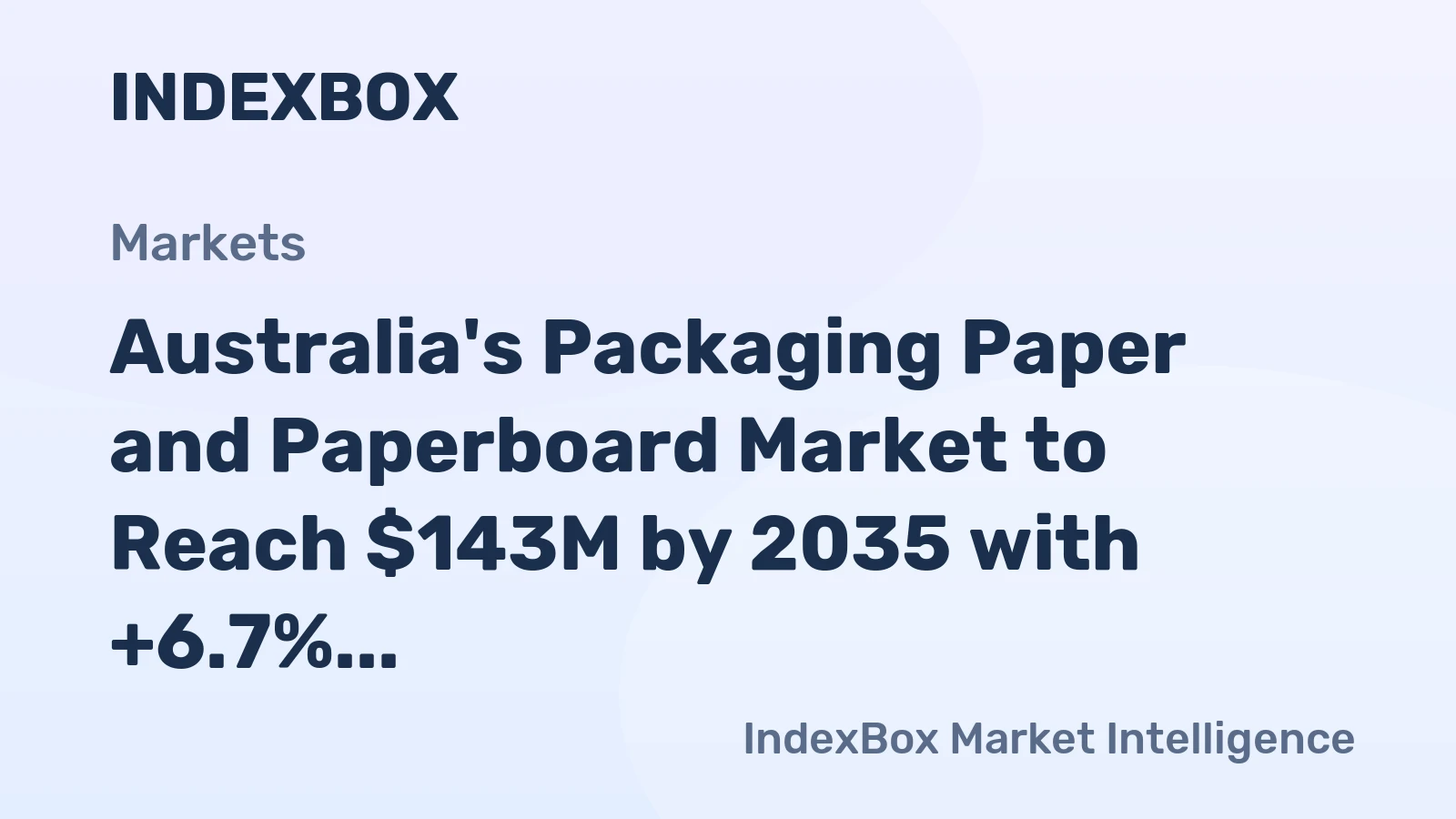 Australia's Packaging Paper and Paperboard Market to Reach $143M by 2035 with +6.7% CAGR