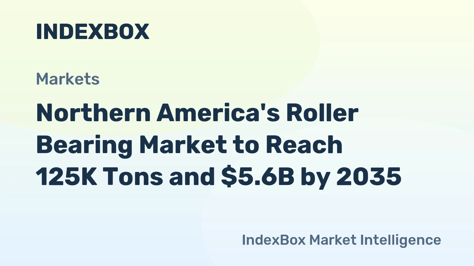Northern America's Roller Bearing Market to Reach 125K Tons and $5.6B by 2035