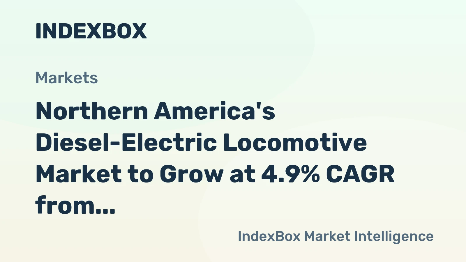 Northern America's Diesel-Electric Locomotive Market to Grow at 4.9% CAGR from 2024 to 2035