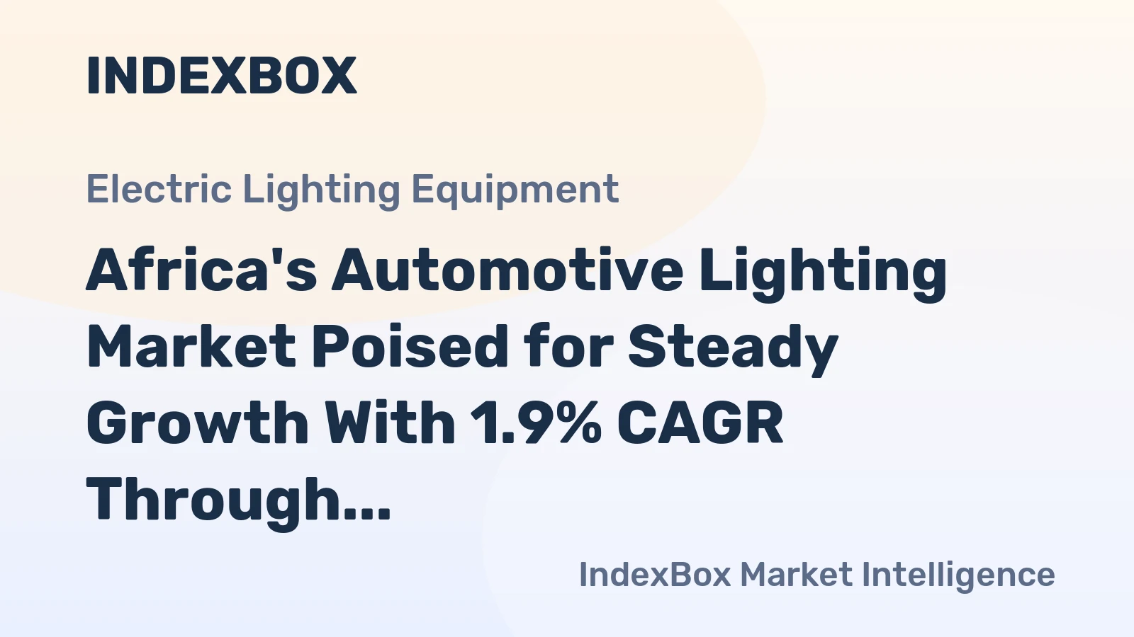 Africa's Automotive Lighting Market Poised for Steady Growth With 1.9% CAGR Through 2035