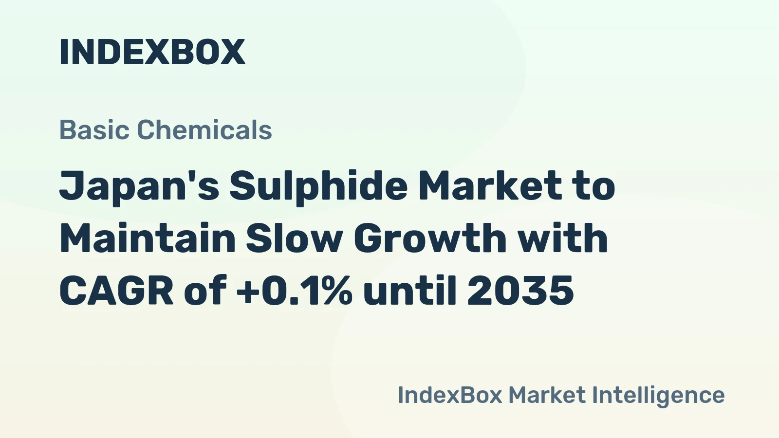 Japan's Sulphide Market to Maintain Slow Growth with CAGR of +0.1% until 2035