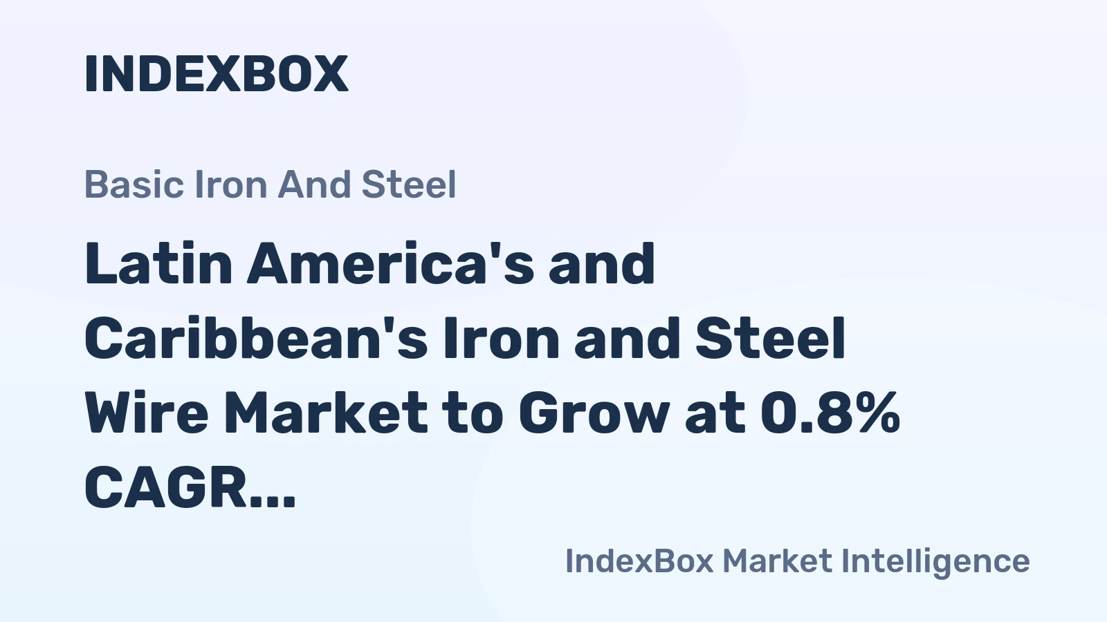 Latin America's and Caribbean's Iron and Steel Wire Market to Grow at 0.8% CAGR Through 2035