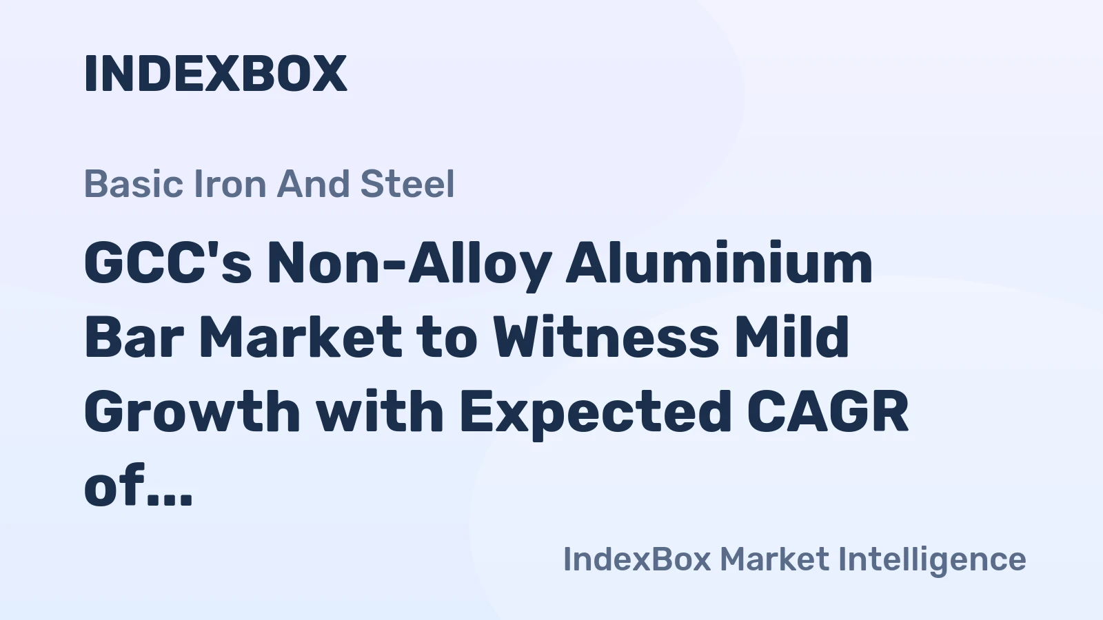 GCC's Non-Alloy Aluminium Bar Market to Witness Mild Growth with Expected CAGR of +0.9% by 2035