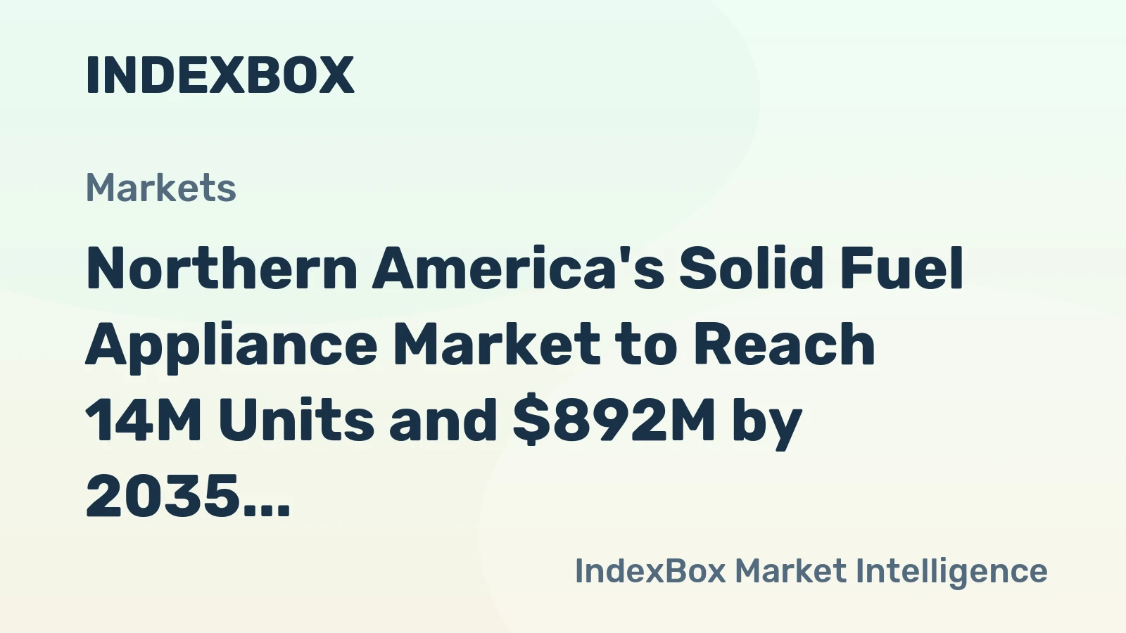 Northern America's Solid Fuel Appliance Market to Reach 14M Units and $892M by 2035