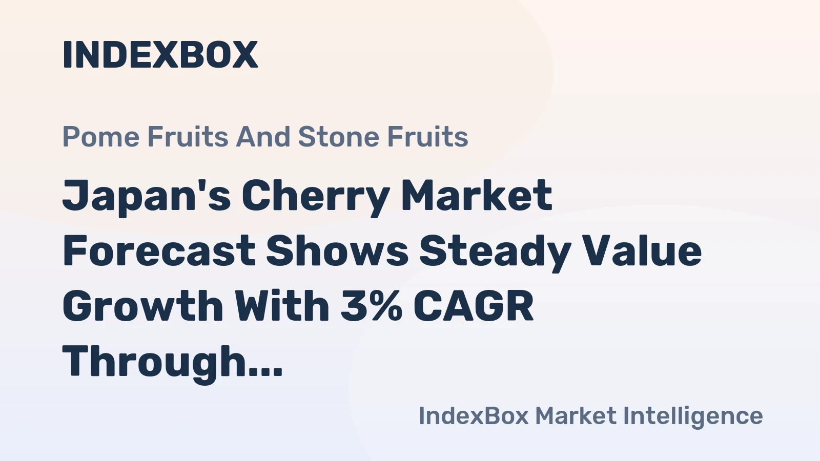 Japan's Cherry Market Forecast Shows Steady Value Growth With 3% CAGR Through 2035