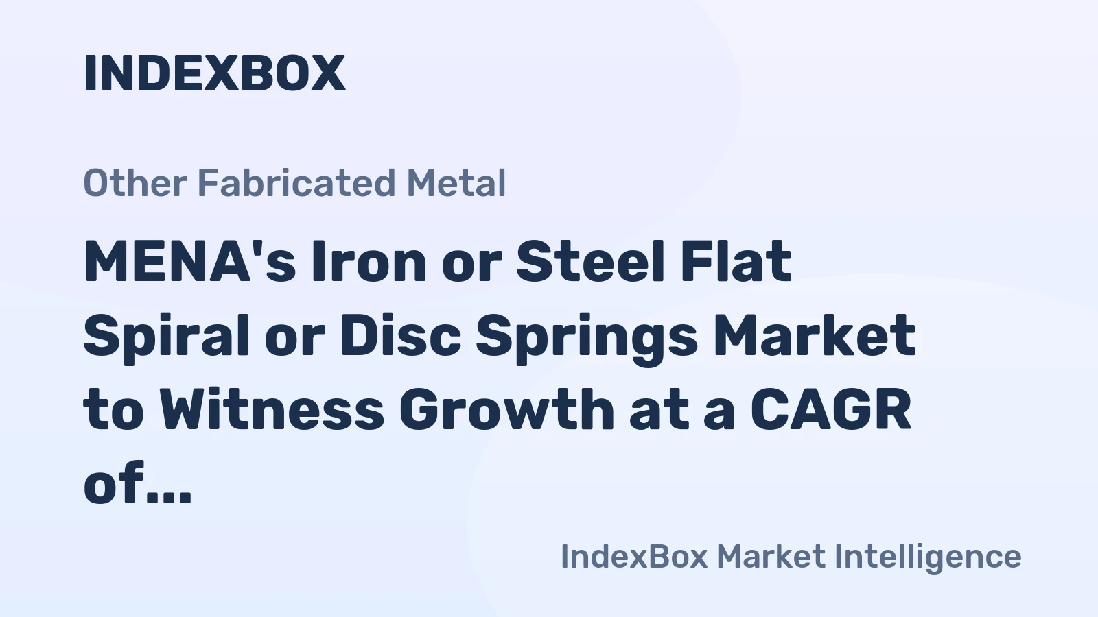 MENA's Iron or Steel Flat Spiral or Disc Springs Market to Witness Growth at a CAGR of +0.8% from 2024 to 2035